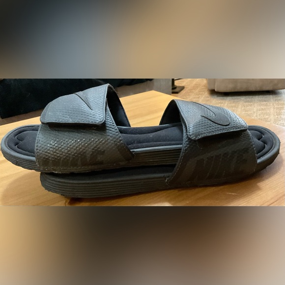 Nike | Shoes | Nikeblack Mens Slidessandals Flip Flopssize 3 Velcro ...